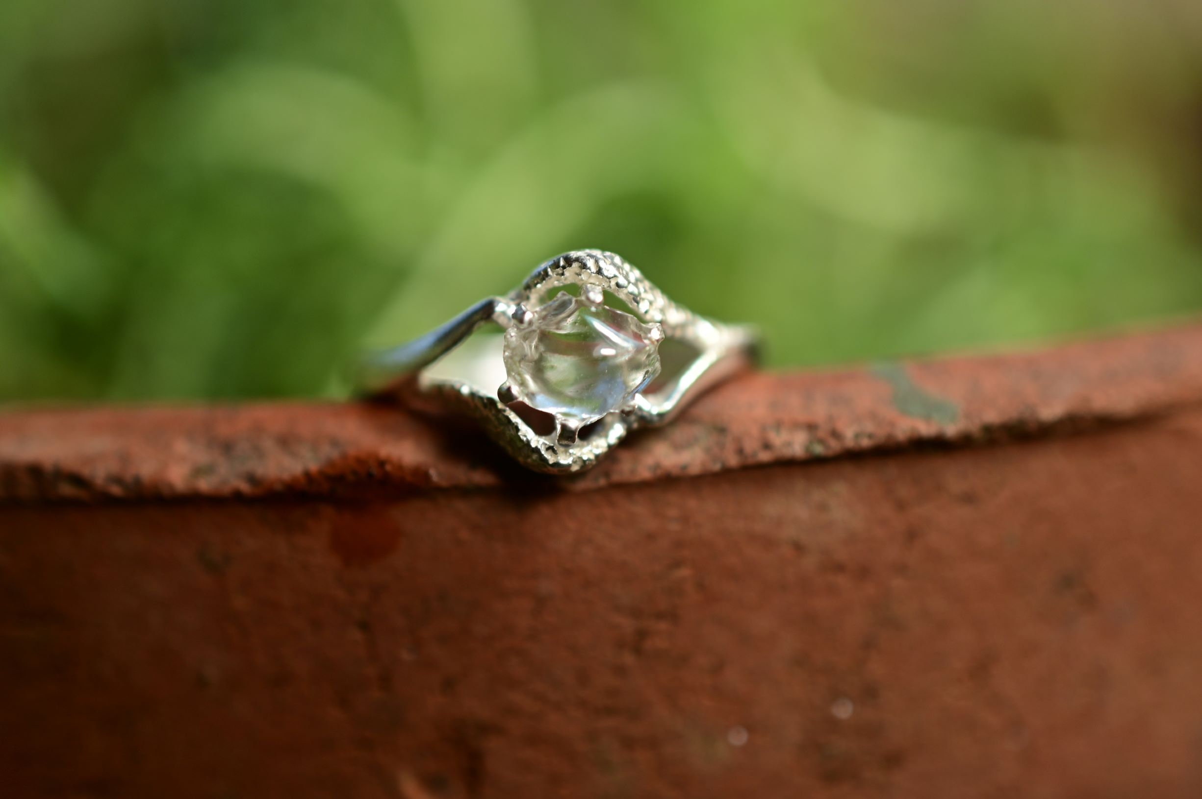 Handmade Raw Diamond Engagement Ring Rough Diamond Wedding | Etsy