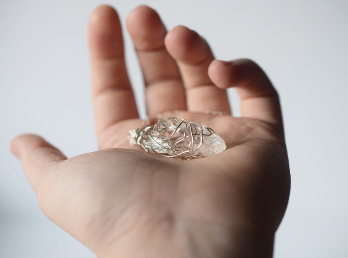 Diamond Necklace Sterling Silver Raw Diamond Necklace Rough - Etsy