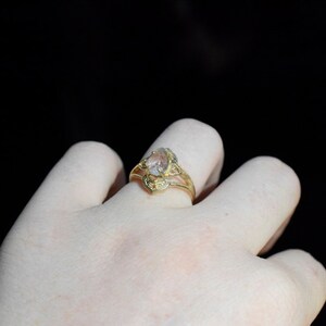 10k Yellow Gold Raw Diamond Ring Anniversary Gift for Womangift - Etsy