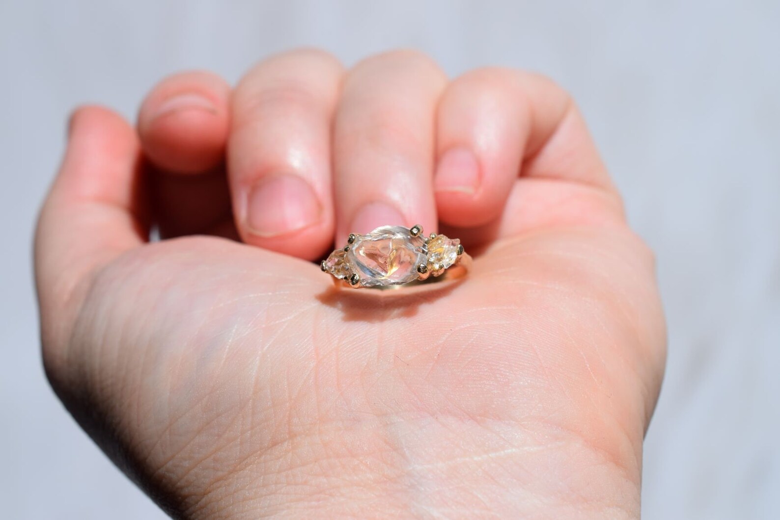 Size 7 14k Gold Diamond Ring Raw Diamond Engagement Ring - Etsy