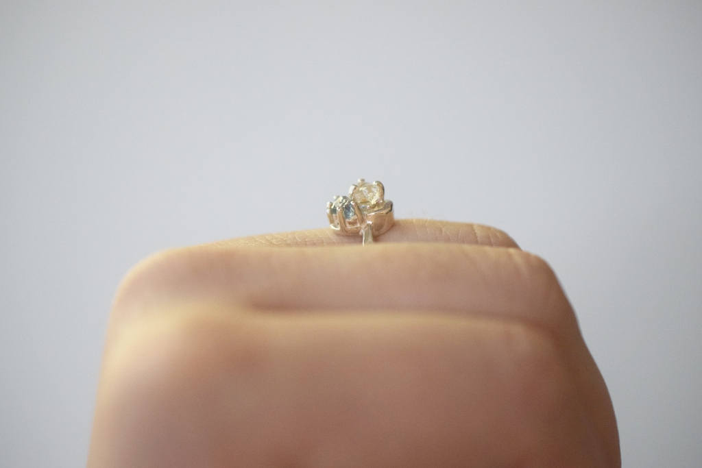 Handmade Unique Engagement Ring Small Diamonds Dainty Boho | Etsy