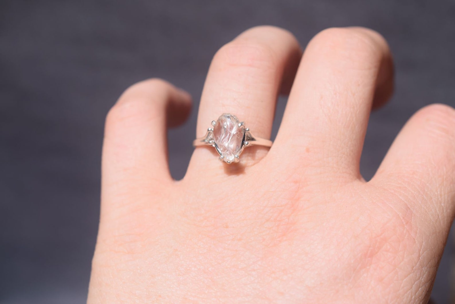 Raw Diamond Engagement Ring Rough Diamond Jewelry Natural and | Etsy