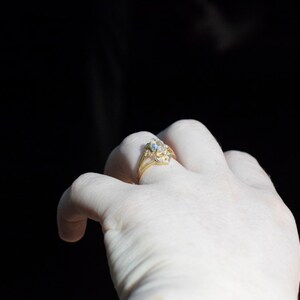 10k Yellow Gold Raw Diamond Ring Anniversary Gift for Womangift - Etsy