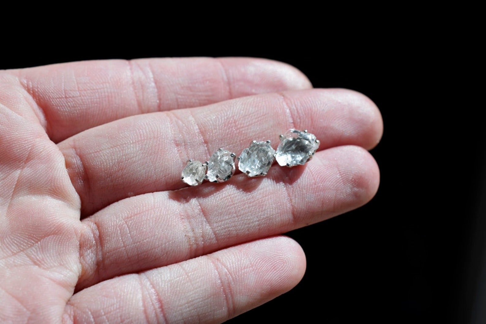 Single Earring One Earring Rough Diamond Earring Natural | Etsy