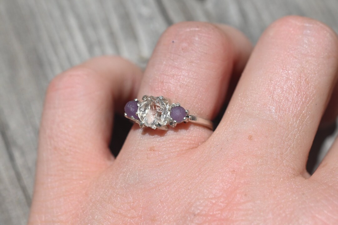 Grape Agate Ring Sterling Silver Raw Stone Rings Size 3 4 5 6 7 8 9 10 ...