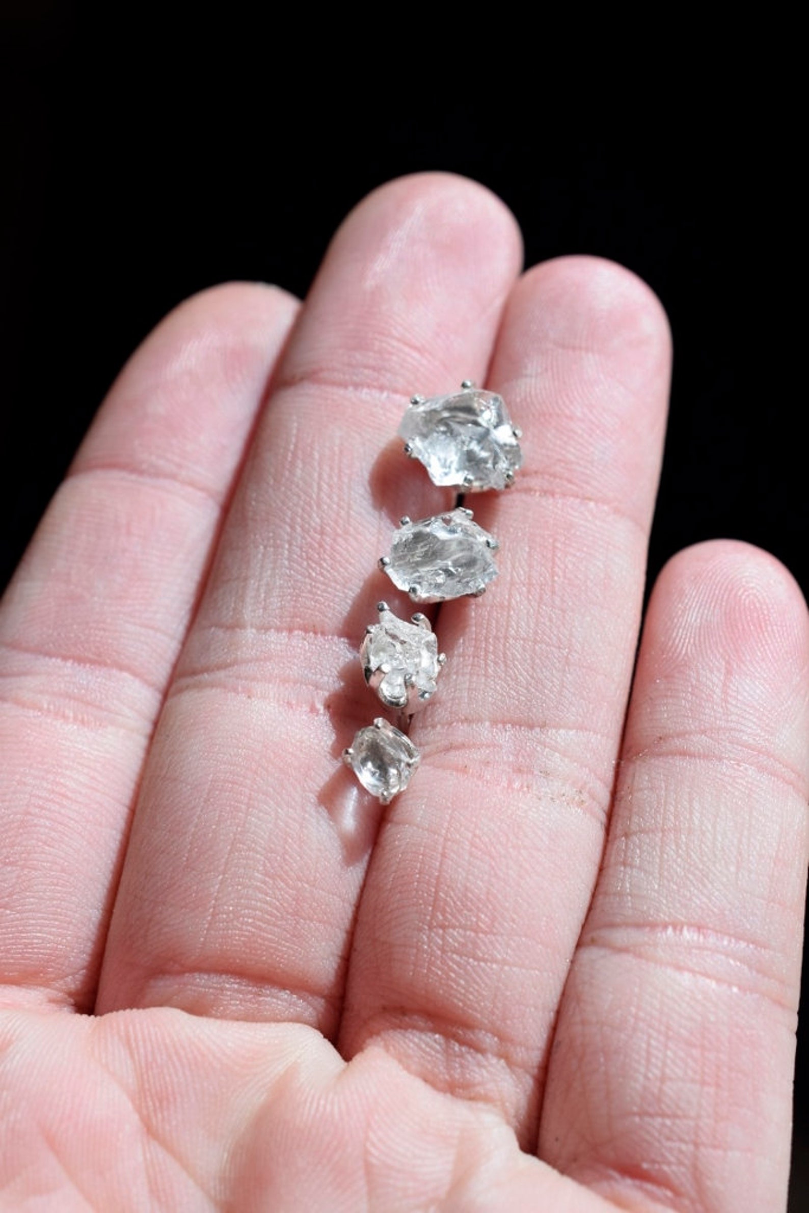 Single Earring One Earring Rough Diamond Earring Natural | Etsy