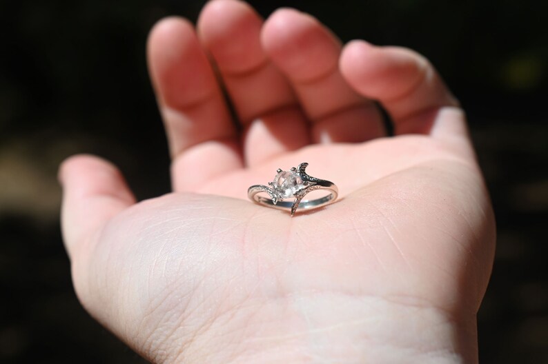 Hand Crafted Unique Engagement Ring Delicate Sterling Silver - Etsy
