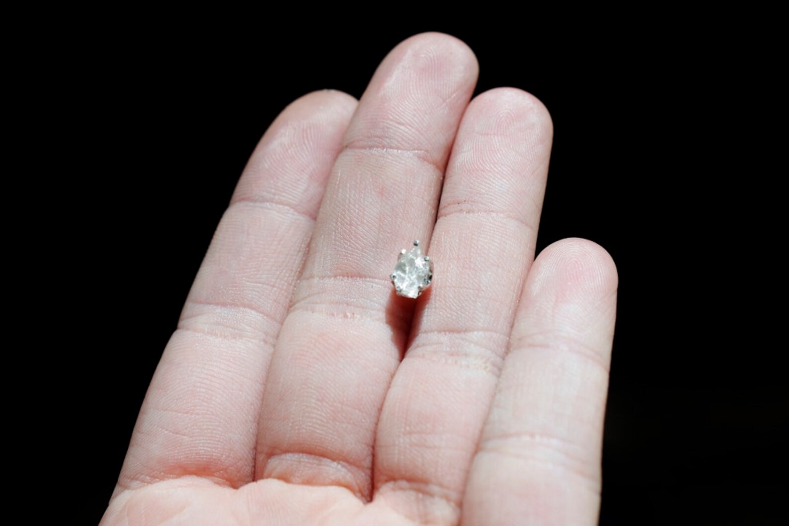 Single Earring One Earring Rough Diamond Earring Natural | Etsy