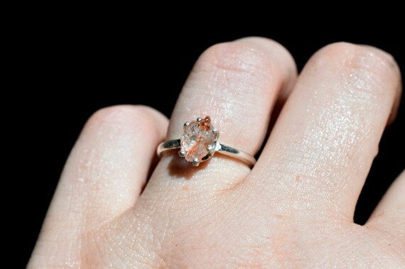 Handmade Unique Engagement Ring Small Diamonds Dainty Boho | Etsy