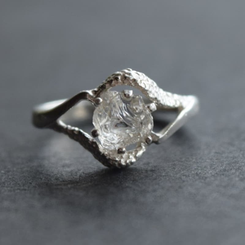 Rustic Diamond Ring - Etsy