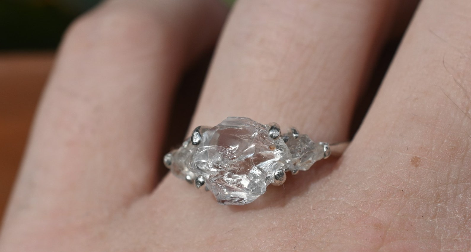 Handmade Unique Engagement Ring Small Diamonds Dainty Boho | Etsy