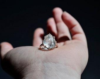 Raw diamond ring | Etsy