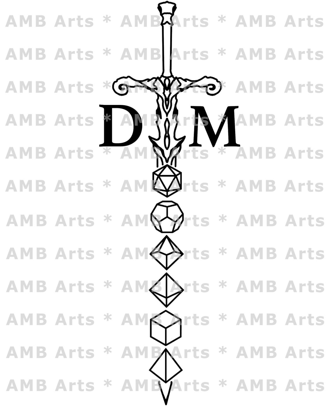 Dungeon Master Logo SVG/PNG Digital Download - Dungeons and Dragons DM ...