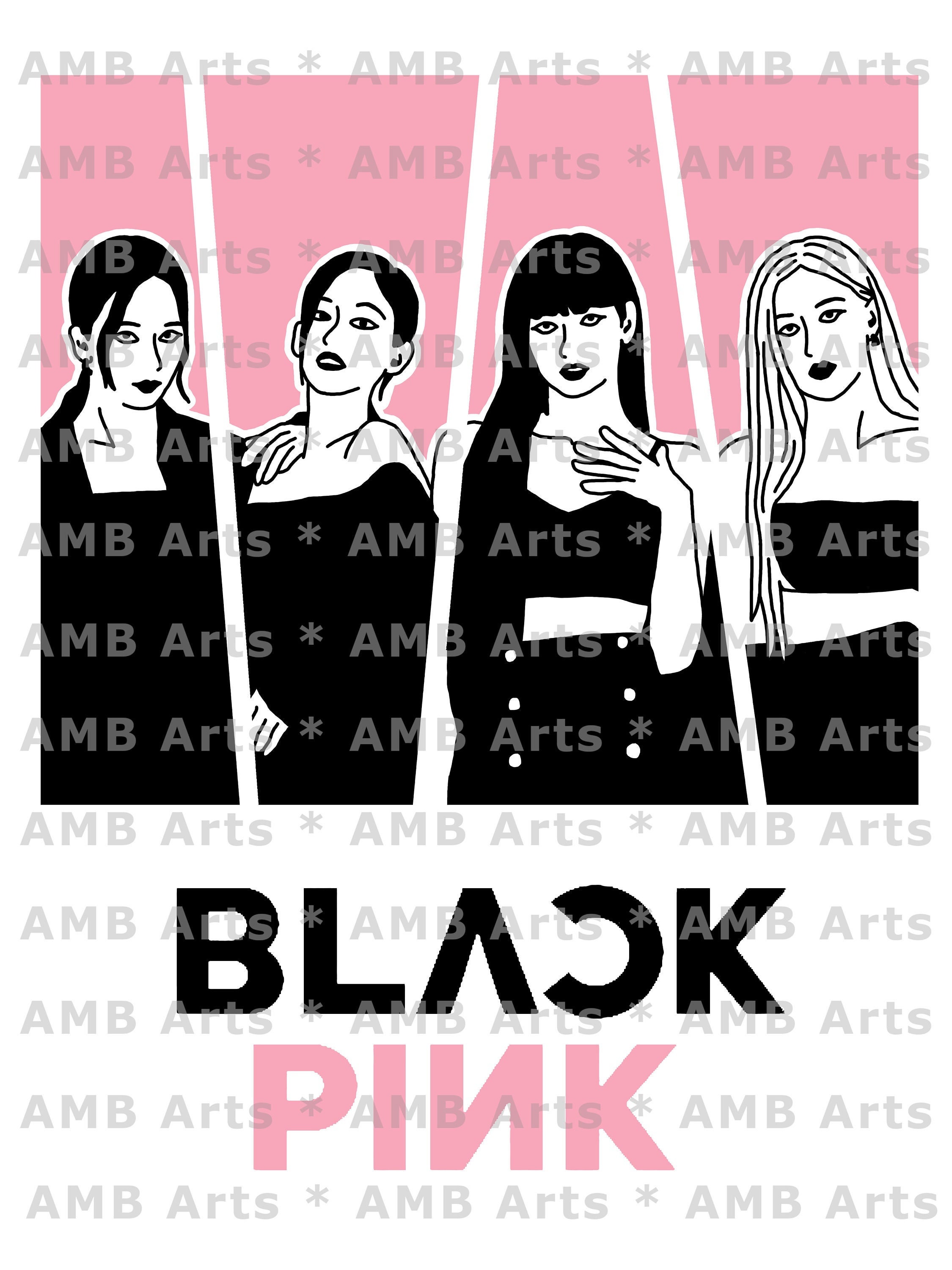 Blackpink SVG/PNG Digital Download K-pop Group Blackpink Jisoo, Jennie ...