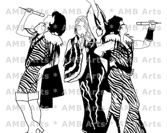 Donna and the Dynamos Silhouette - Etsy
