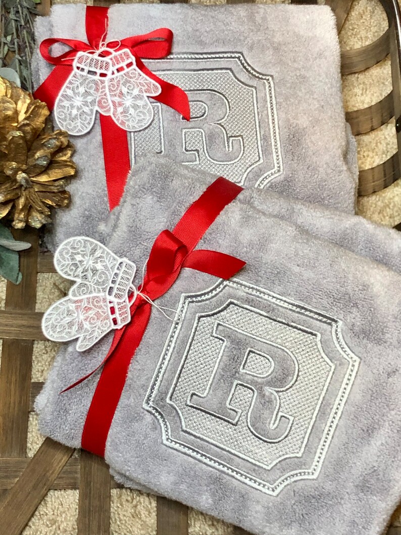 Embossed Monogram Bath Towels Custom Embossed Plush Towel - Etsy