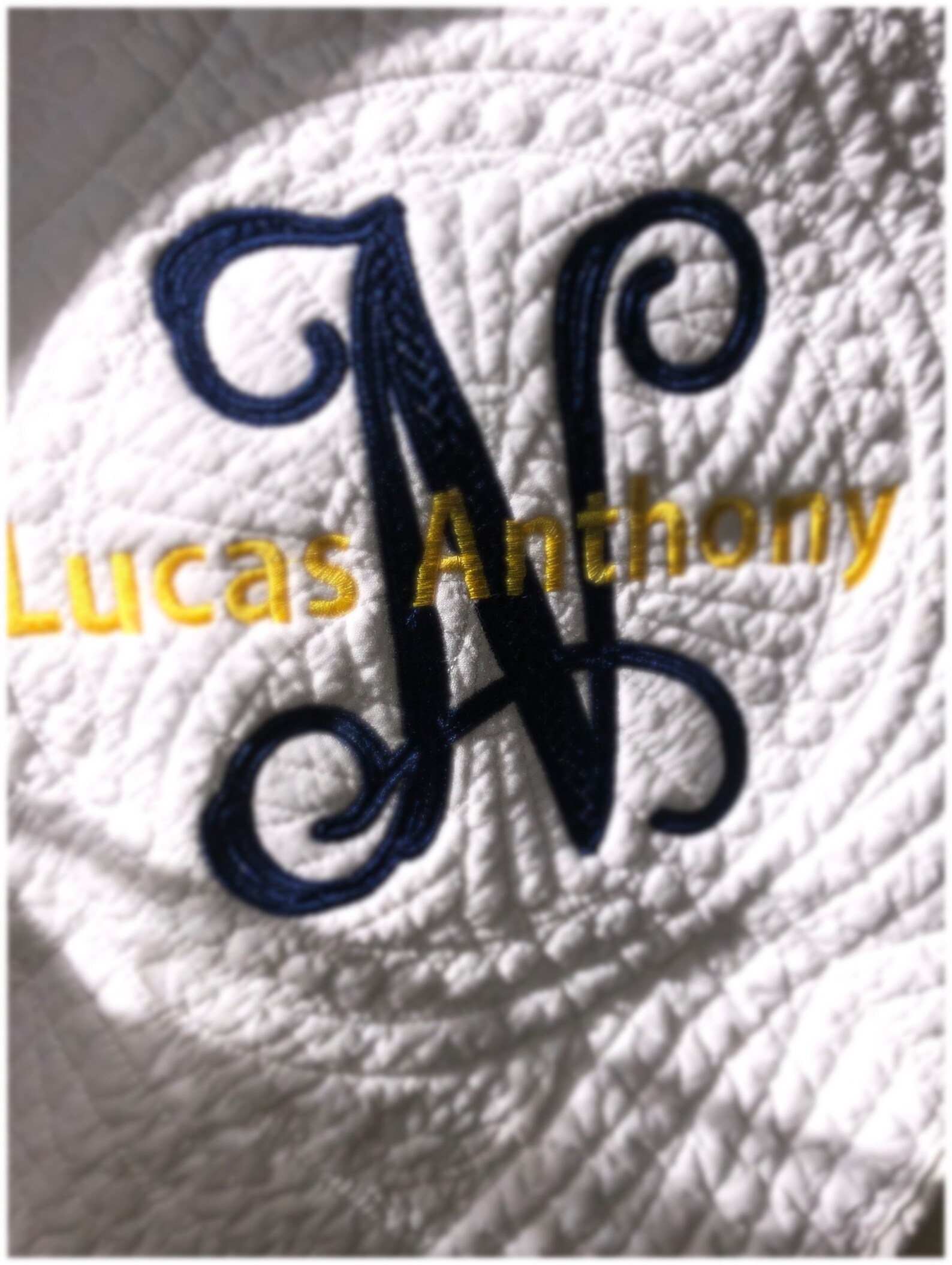 Personalized Baby Prince Quilt: Embroidered Birth Announcement Blanket ...