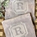 Embossed Monogram Bath Towels, Custom Embossed Plush Towel ...
