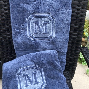 Embossed Monogram Bath Towels, Custom Embossed Plush Towel ...