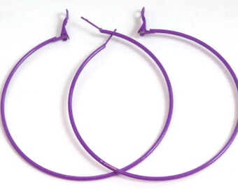 Purple hoops | Etsy