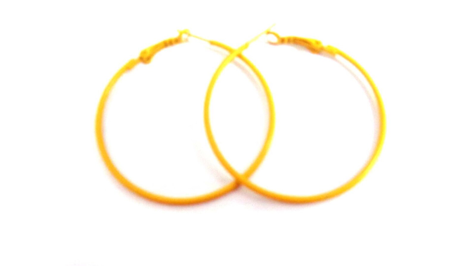 Yellow Hoop Earrings Thin Hoops Assorted Sizes Bright Yellow - Etsy