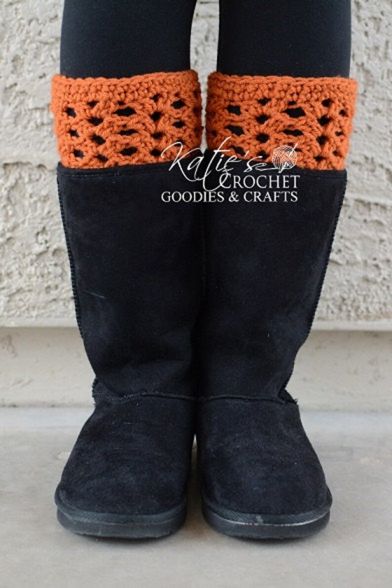 Lacey Shell Boot Cuff Crochet Pattern in 5 Sizes - PDF File, Instant ...