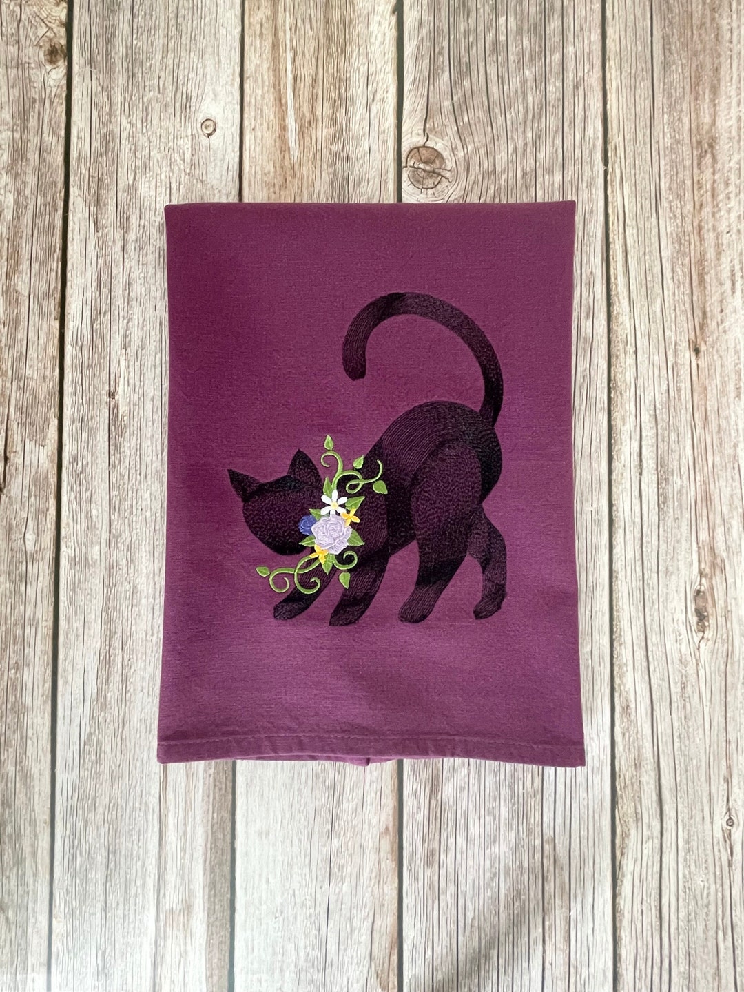 Black Cat Tea Towel Black Cat Decoration Cat Lovers Gift - Etsy