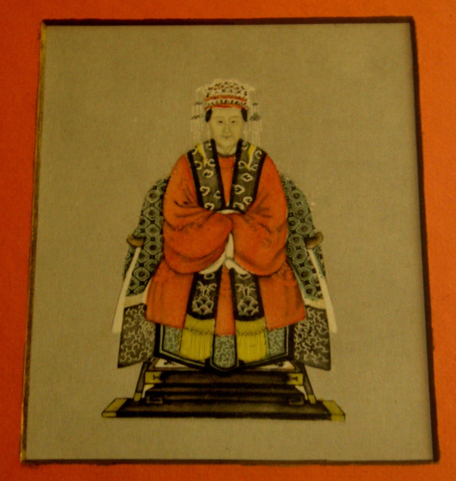 Chinese Miniature Art Portraits - Custom Framed in a Wooden Frame With ...