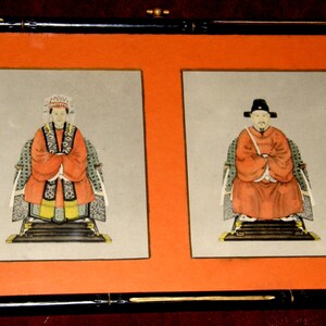 Chinese Miniature Art Portraits - Custom Framed in a Wooden Frame With ...