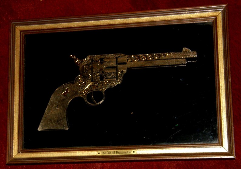 The Colt .45 Peacemaker 24K Gold & Sterling Silver Silhouette | Etsy