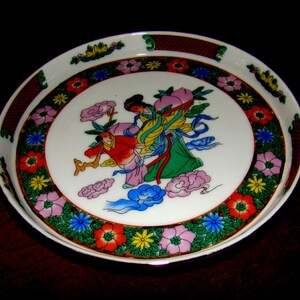Oriental Chinese Display Collector's Ceramic Porcelain Mini Plate Hand ...
