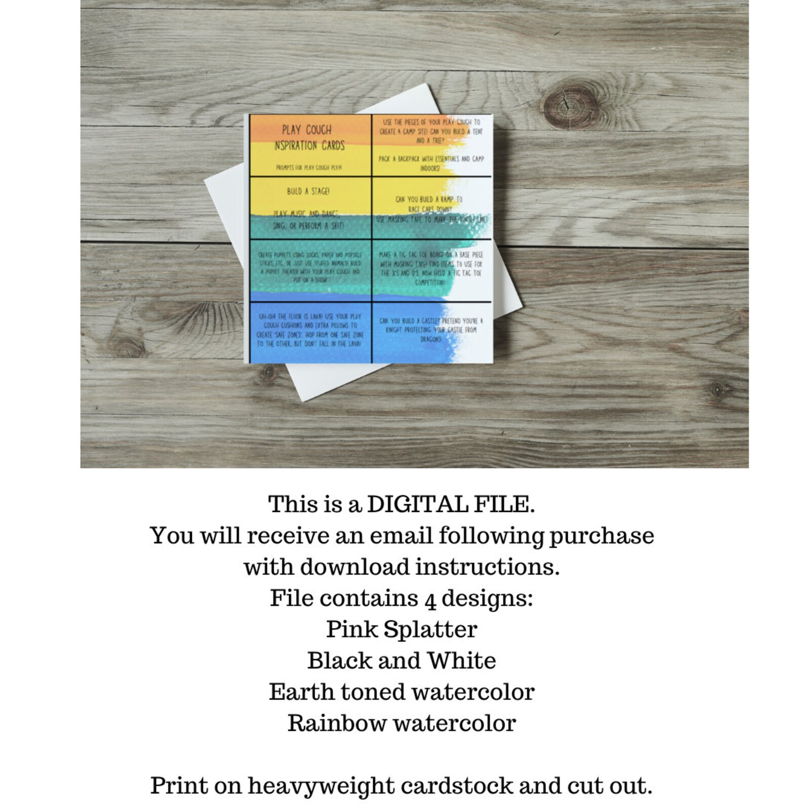 Play Couch Inspiration Flashcards, Play Prompts and Ideas for Nugget ...