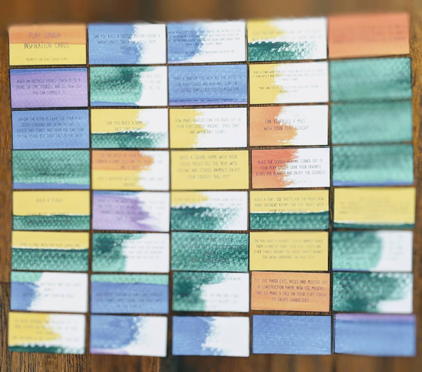 Play Couch Inspiration Flashcards, Play Prompts and Ideas for Nugget ...