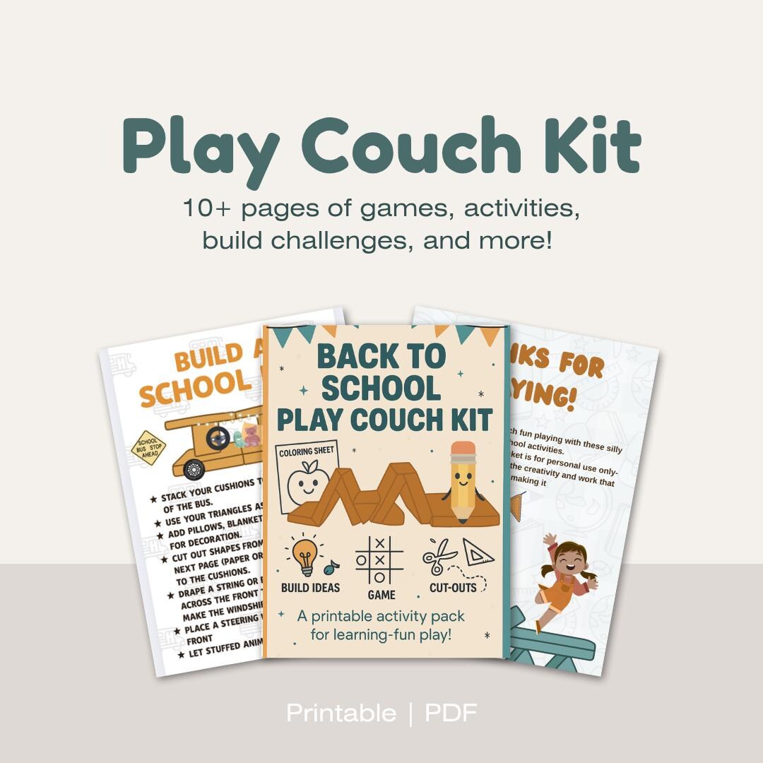 Back to School Play Couch Kit – Printable Games & Activities (PDF) - Etsy