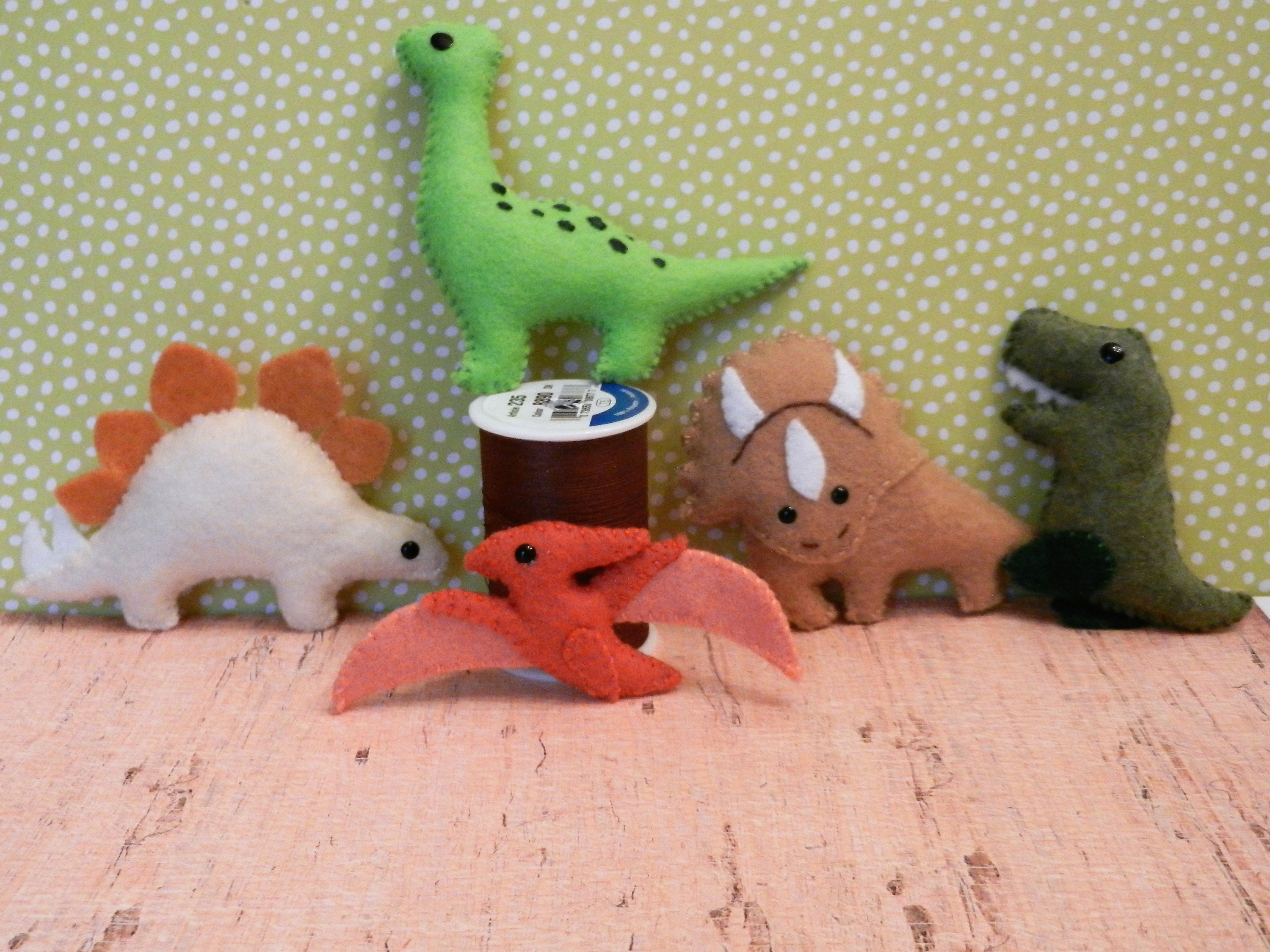 Felt Mini Dinosaur Set 1 Softie Plushies by Littledear | Etsy