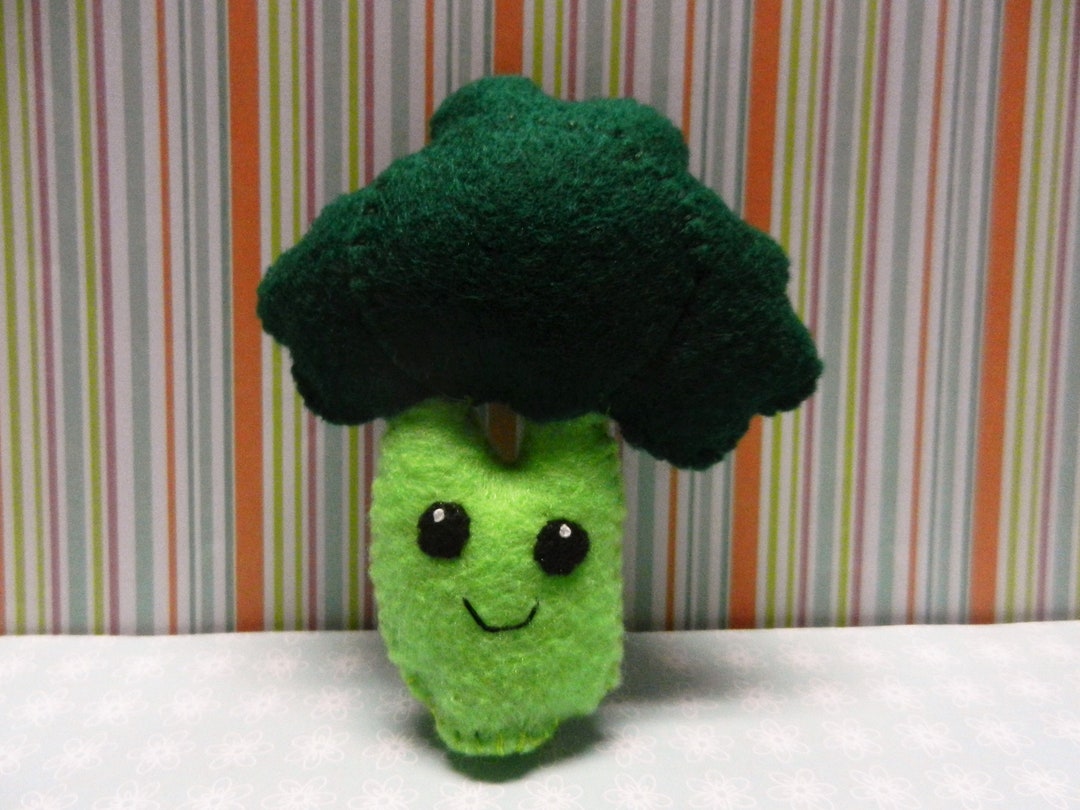 Felt Weighted Free-standing Kawaii Broccoli Plushie - Etsy