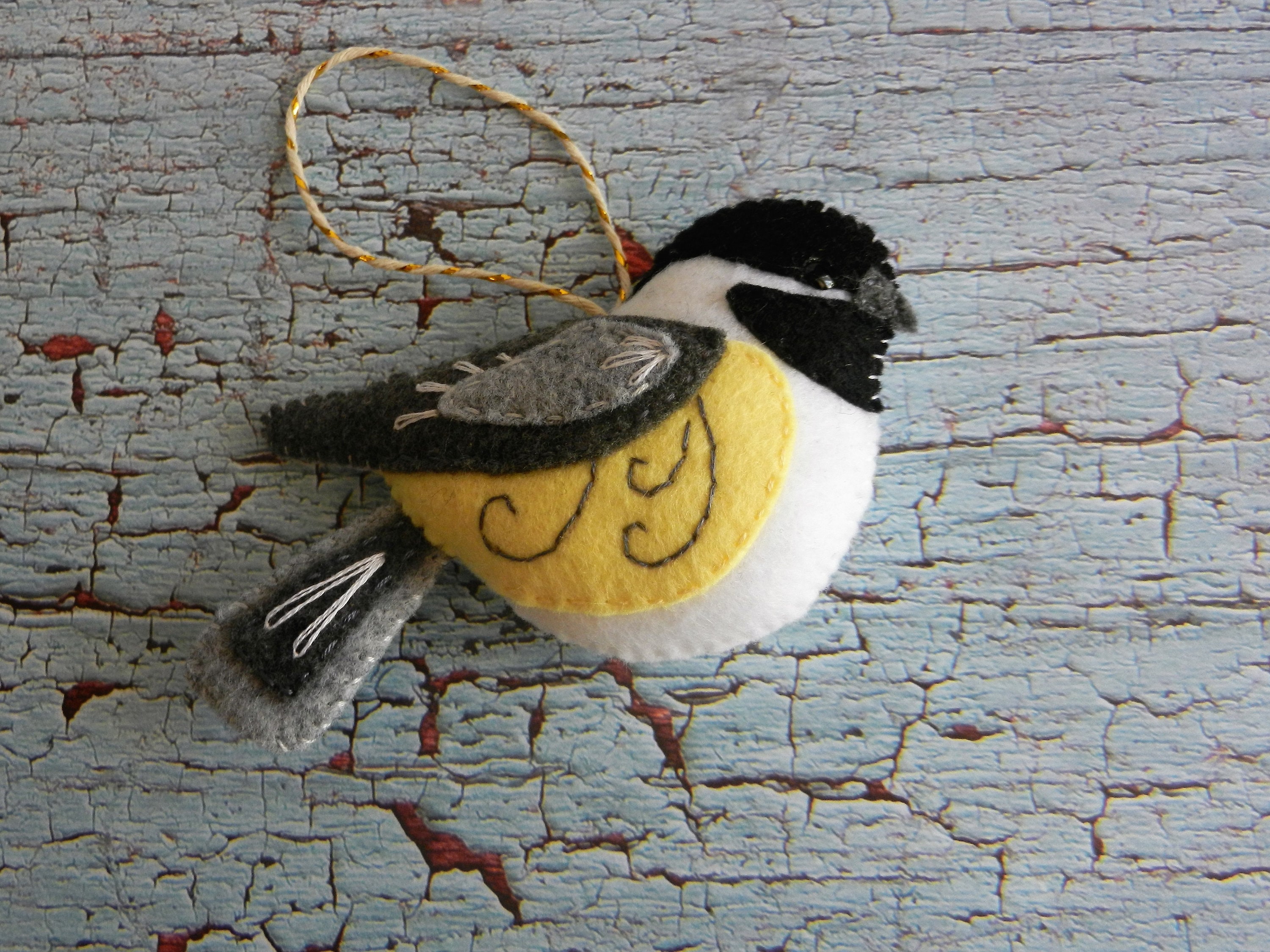 Felt Chickadee Spring Bird Heirloom Ornament by Squishy Cute - Etsy