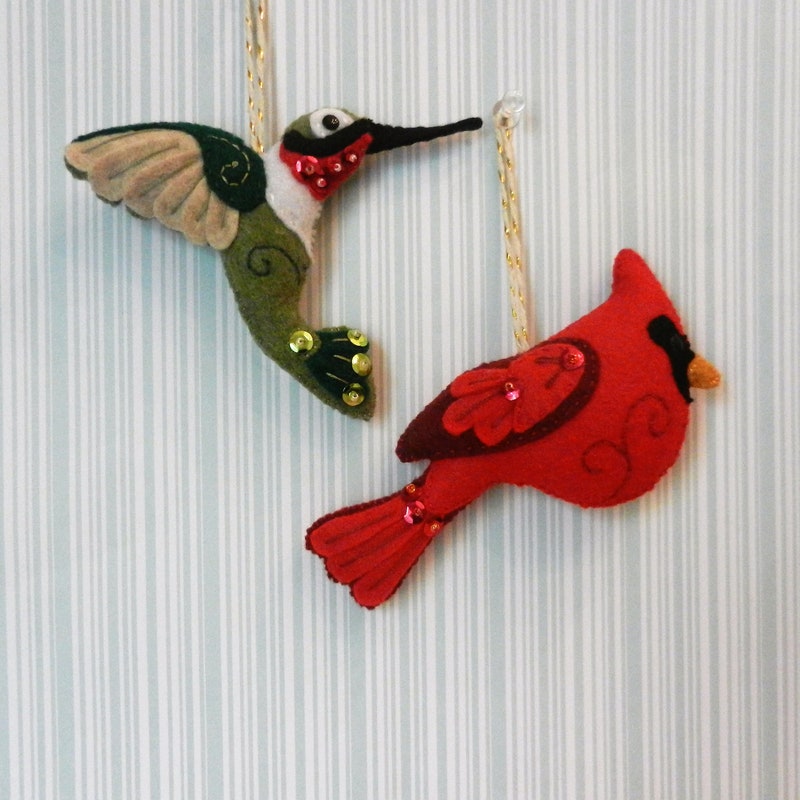 Cardinal Felt Ornament - Etsy