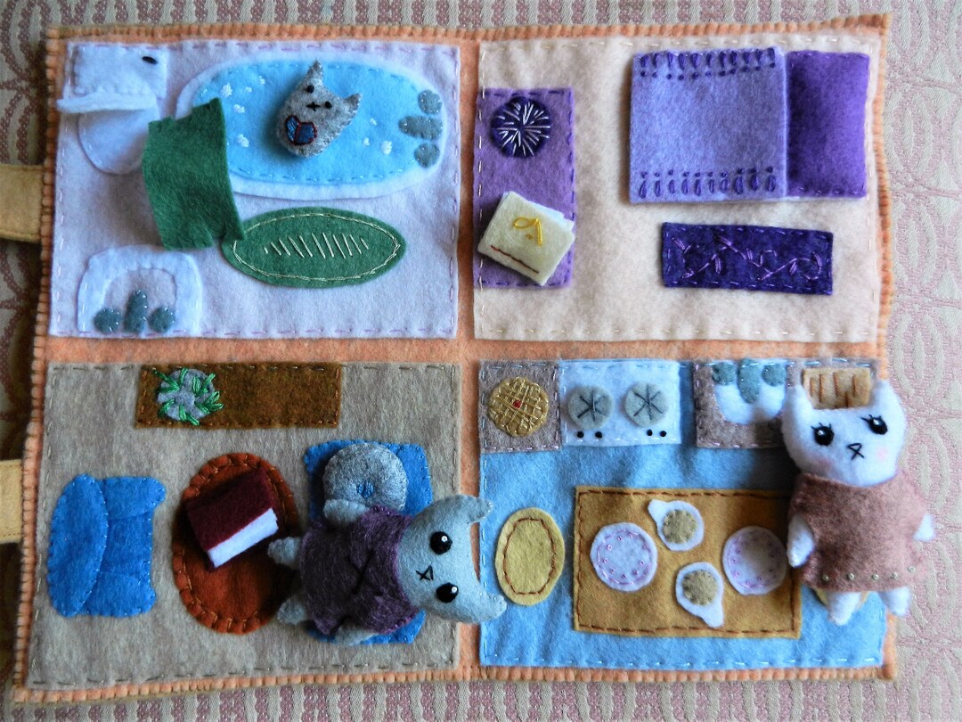Felt Mini Little House & Plushies by Littledear - Etsy