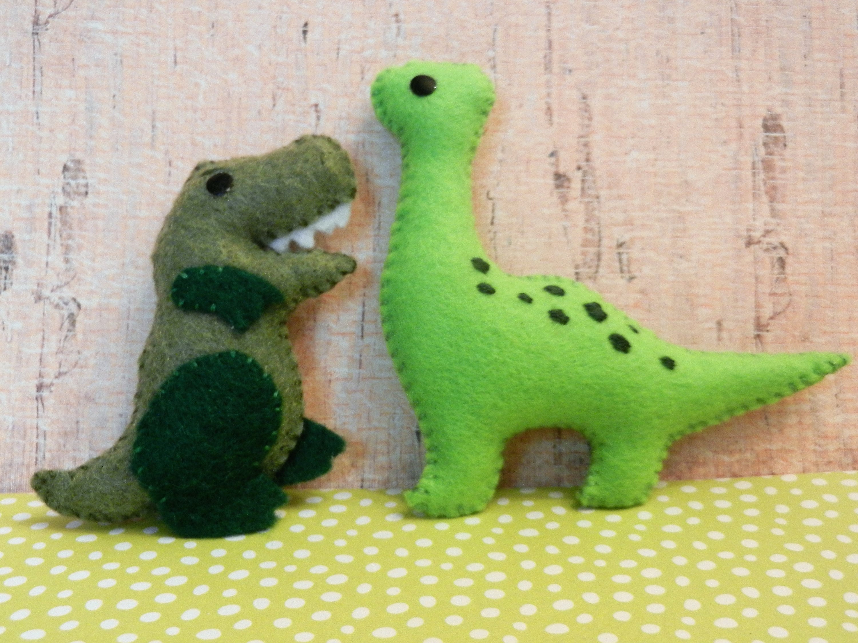 Felt Mini Dinosaur Set 1 Softie Plushies by Littledear | Etsy