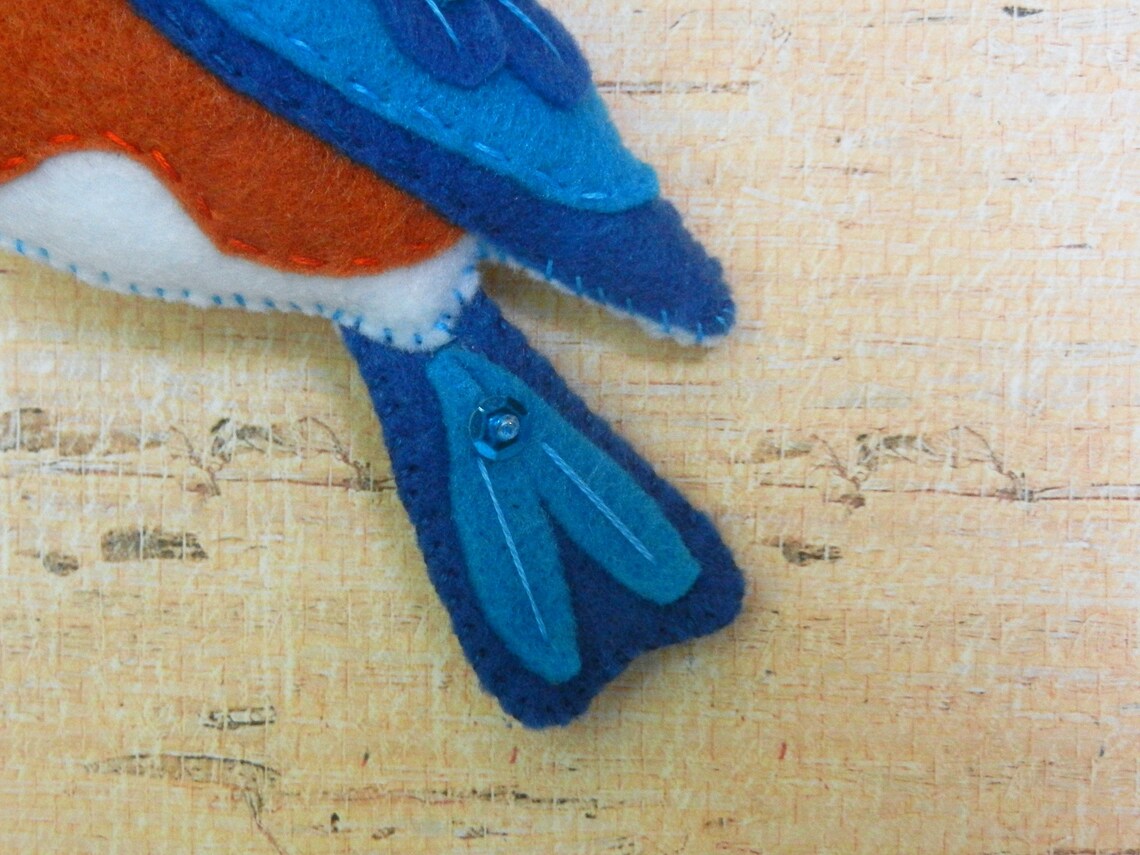 Felt Bluebird Heirloom Ornament by Squishycutedesigns - Etsy