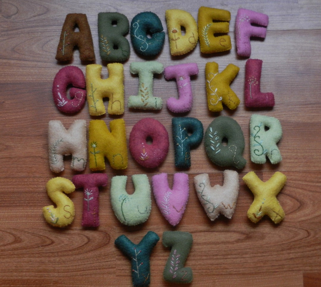 Felt Nursery Letter Educational ABC Plushies by Littledear - Etsy