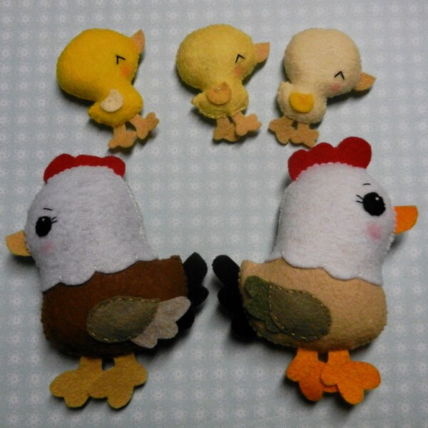 Felt Hen - Etsy