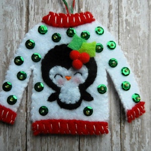 Felt Mini Ugly Sweater Ornaments by Hellofelt - Etsy