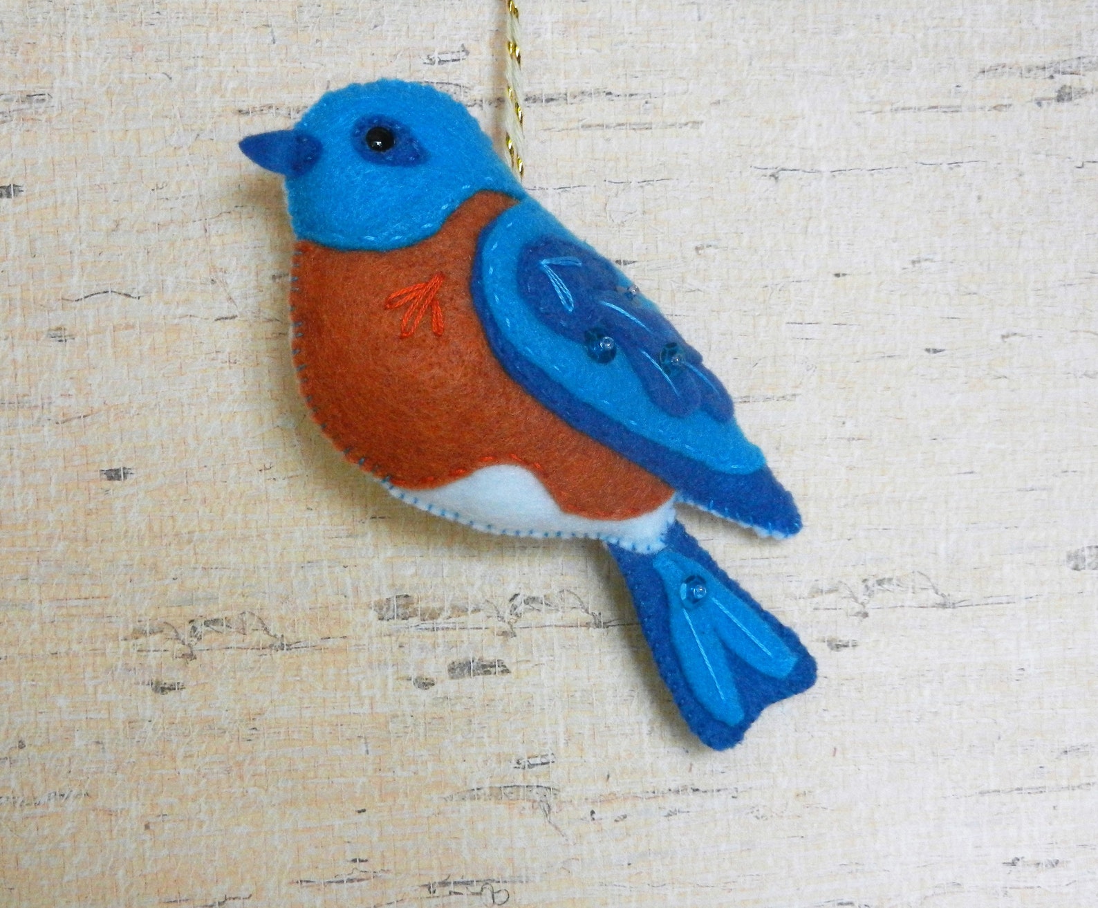 Felt Bluebird Heirloom Ornament by Squishycutedesigns - Etsy