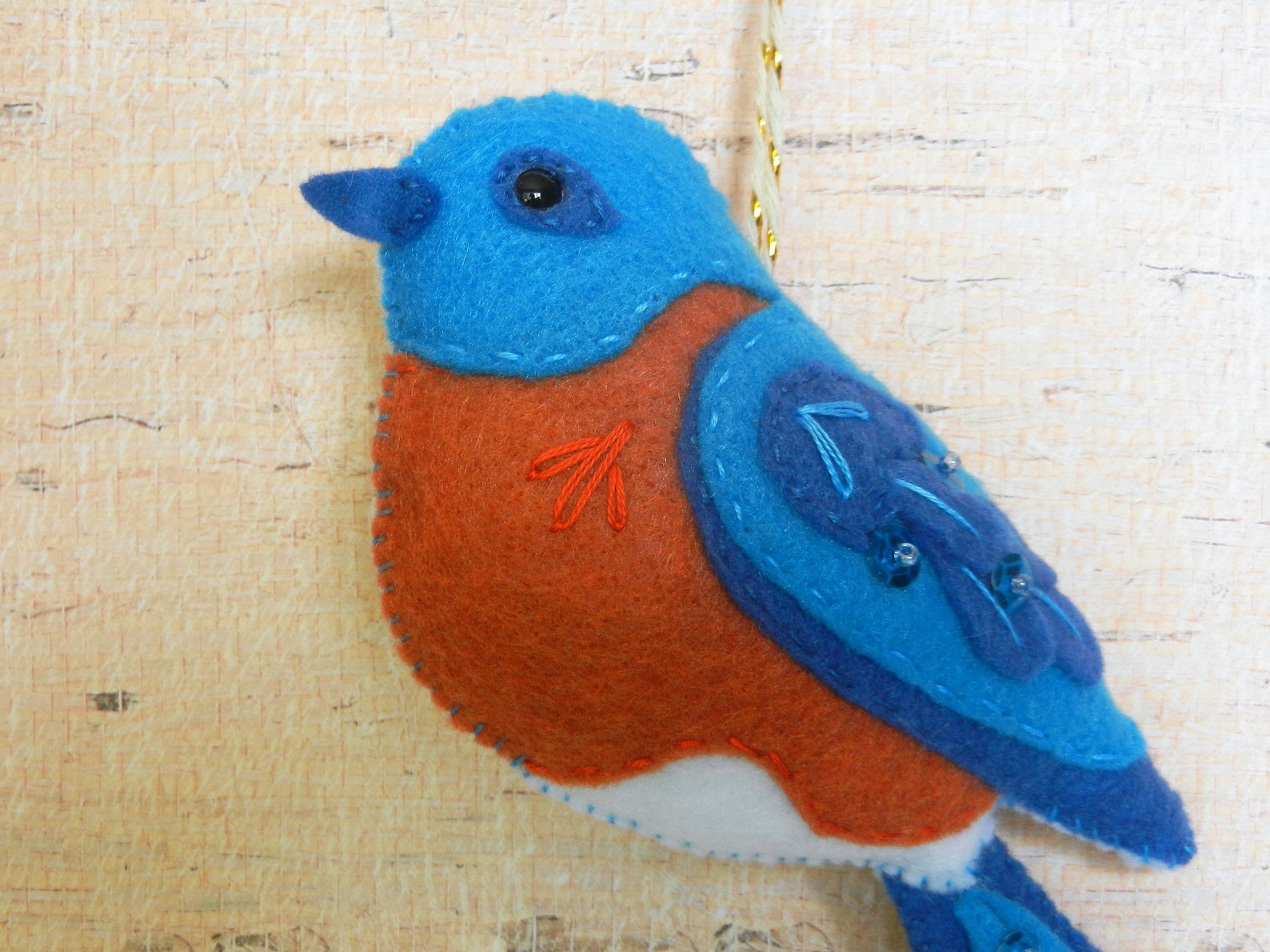 Felt Bluebird Heirloom Ornament by Squishycutedesigns - Etsy