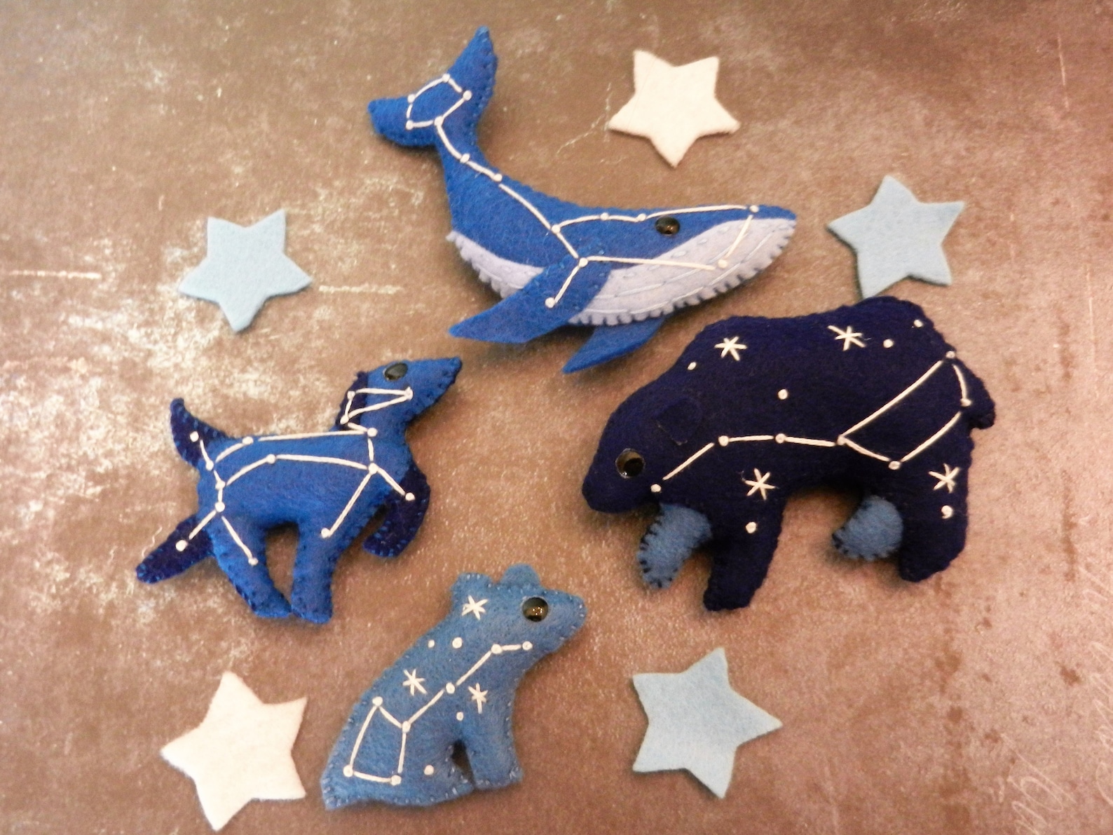 Felt Star Constellation Animal Space Plushies by Littledear - Etsy