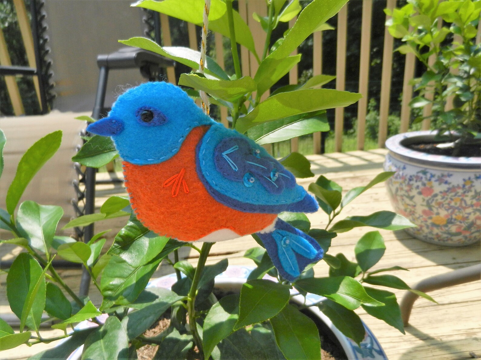 Felt Bluebird Heirloom Ornament by Squishycutedesigns - Etsy