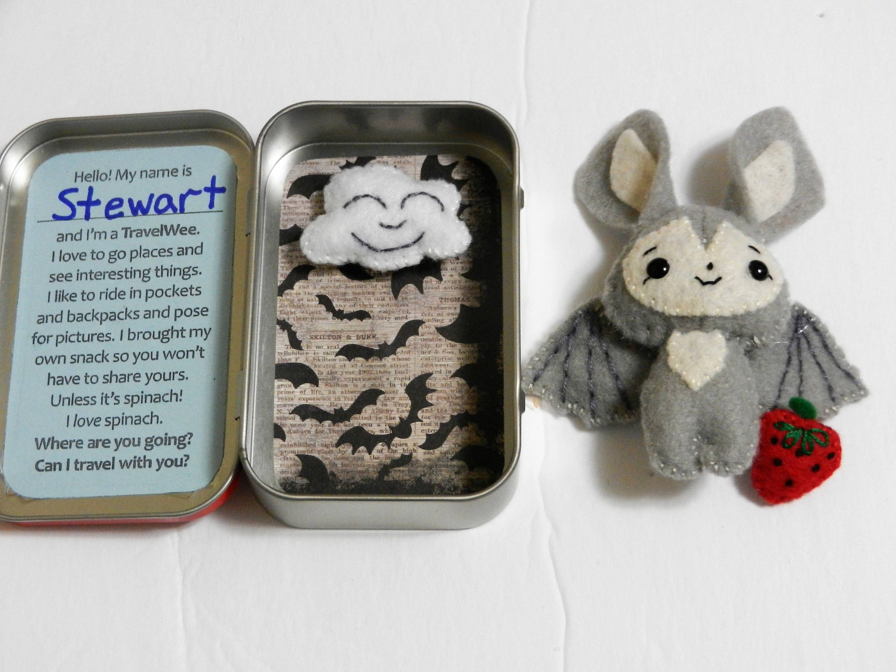 Felt Bat Travel Wee Travel Toy Altoid Tin - Etsy