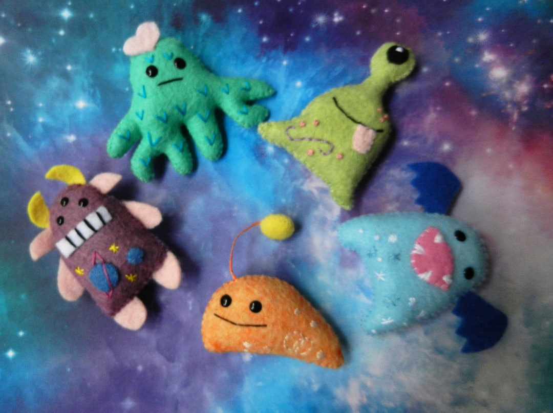 Felt Mini Space Alien Monster Plushie by Littledear - Etsy